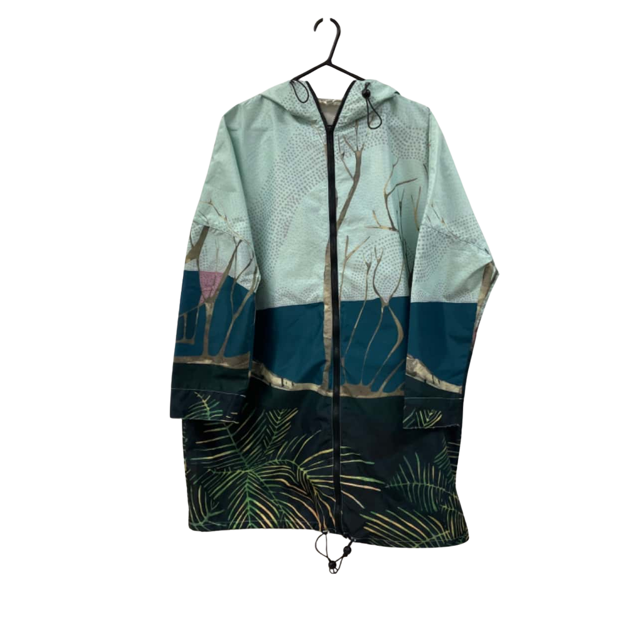 WOMENS GORMAN & DANA KINTER HOODED RAIN JACKET. SIZE M/L(s)
