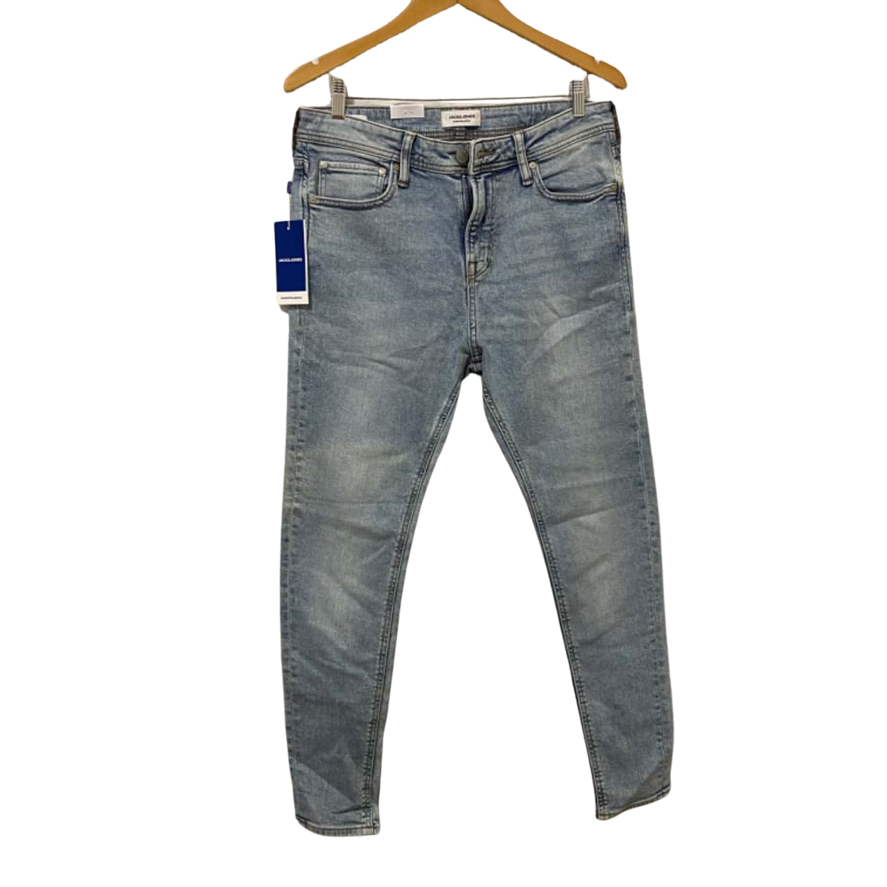 Jack & Jones Mens Size 32 / 33 Skinny Jeans Blue (s)