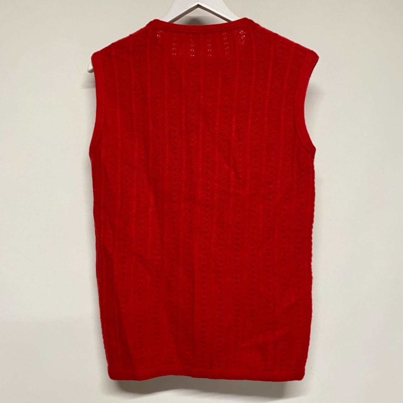 Women’s Vintage Knit Red Vest Size L