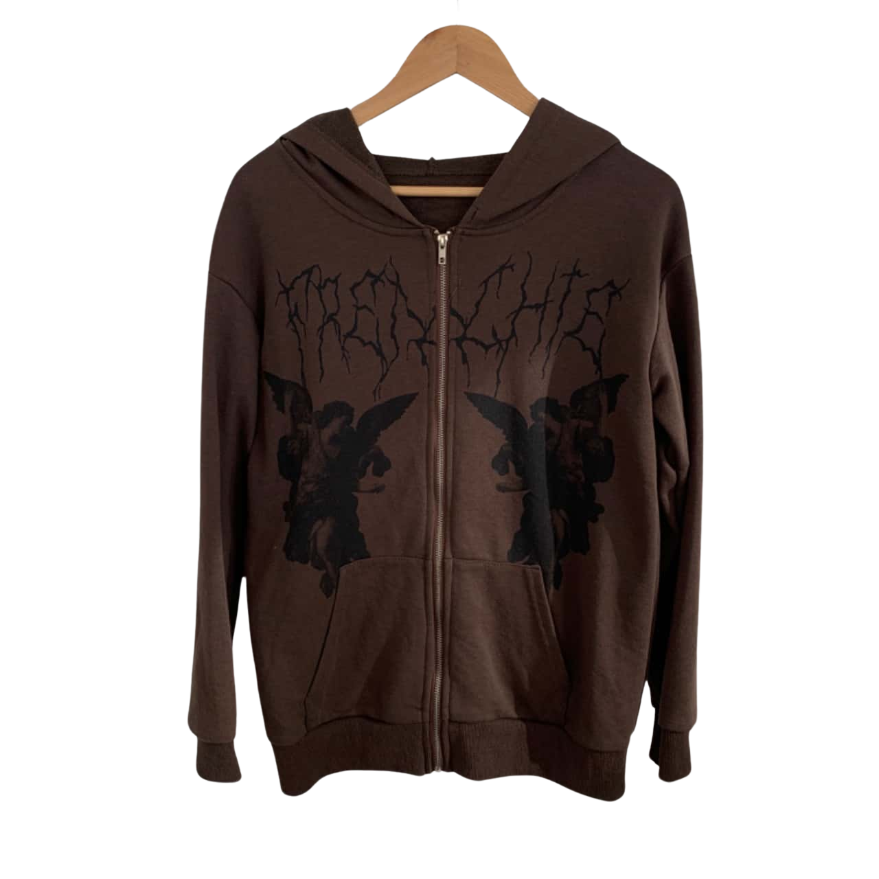 Frenchie Vintage Y2K S/M Brown Hoodie(s) - Used Very Good | Salvos Stores