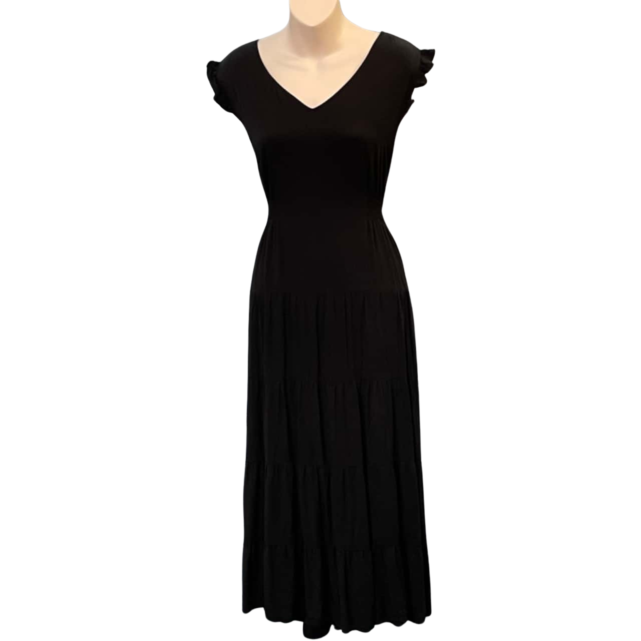 Serafina Womens Maxi Dress / Sleeveless Dress Black