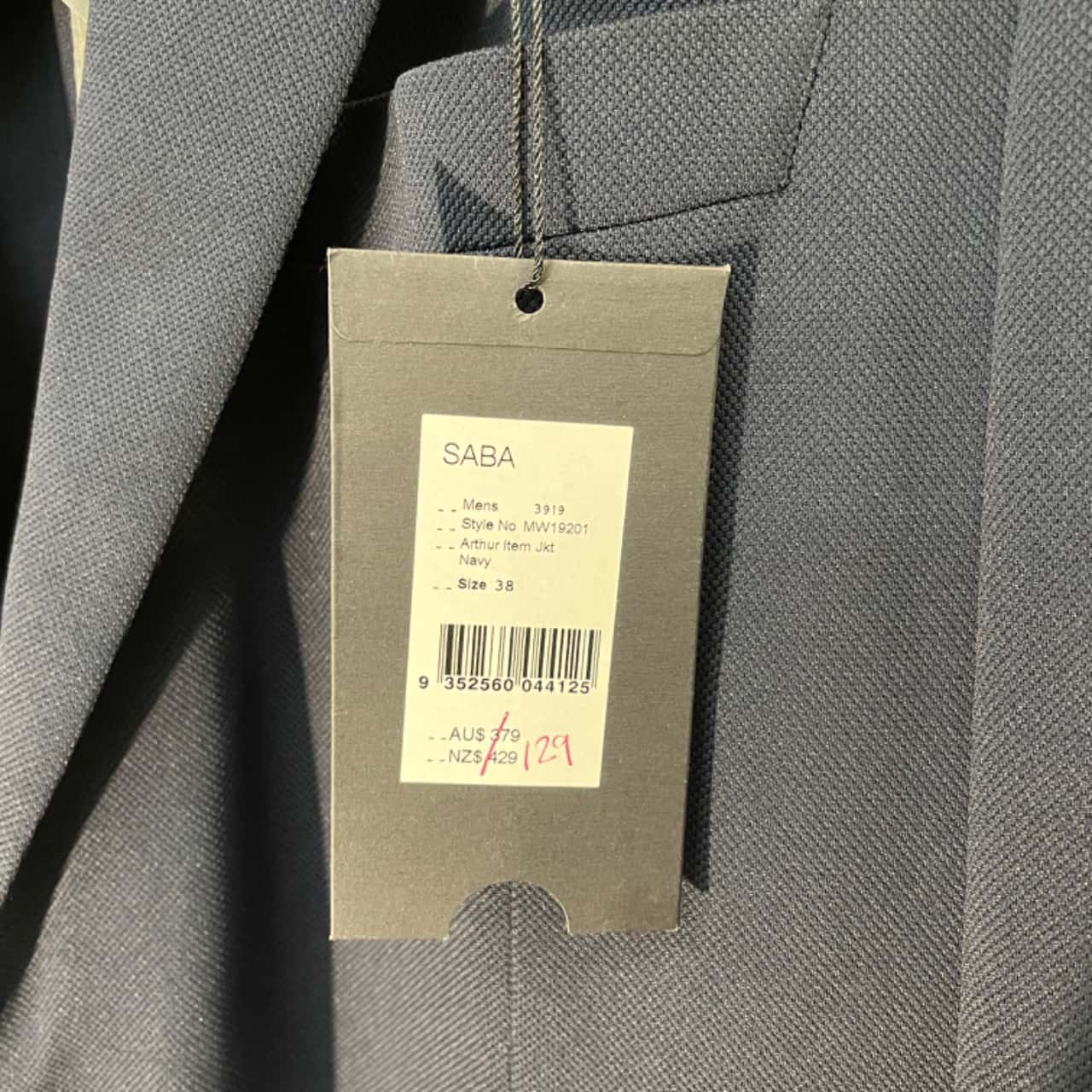 SABA Mens Size 38 Navy Blue