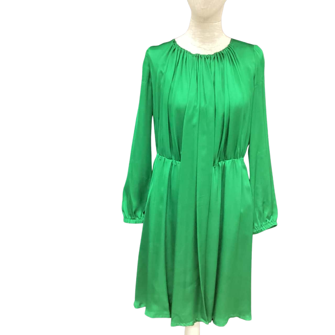 Louche Womens Size 10 Long Sleeve Green Silk Dress(s)