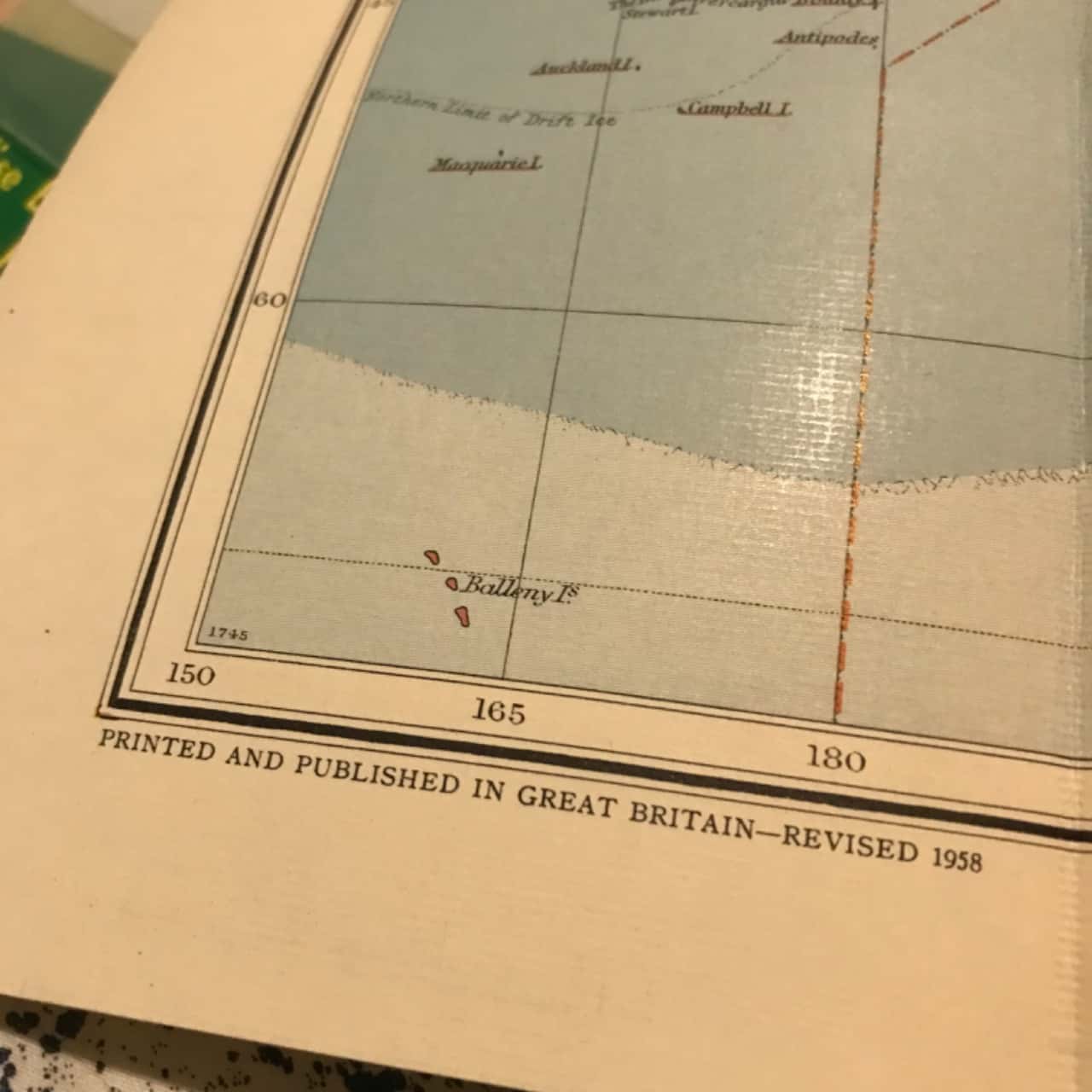 Vintage 1958 World Route Chart Map on Cloth Like Paper Sheet VGC No Tears