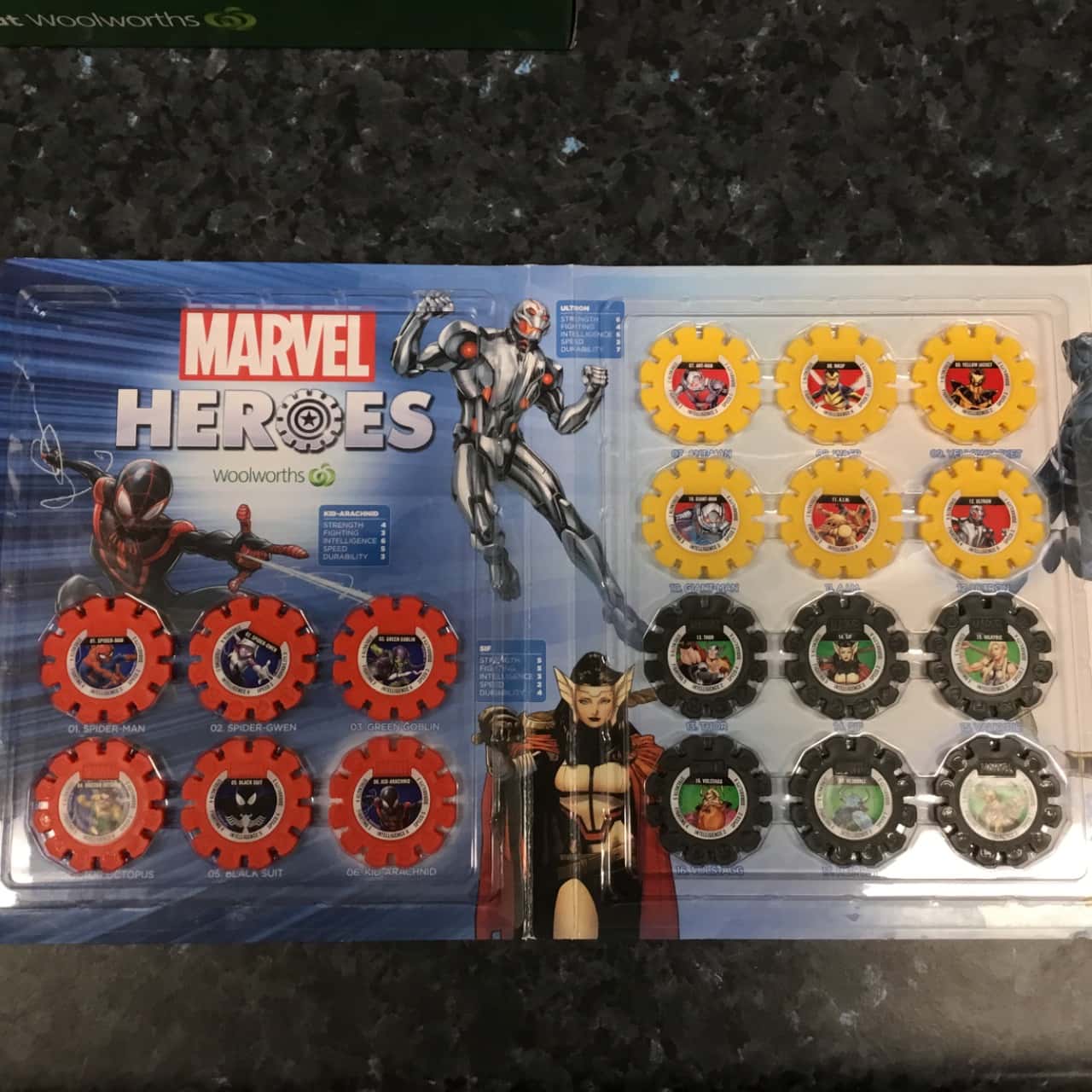 Woolworths Marvel Heroes Game/ Album Complete