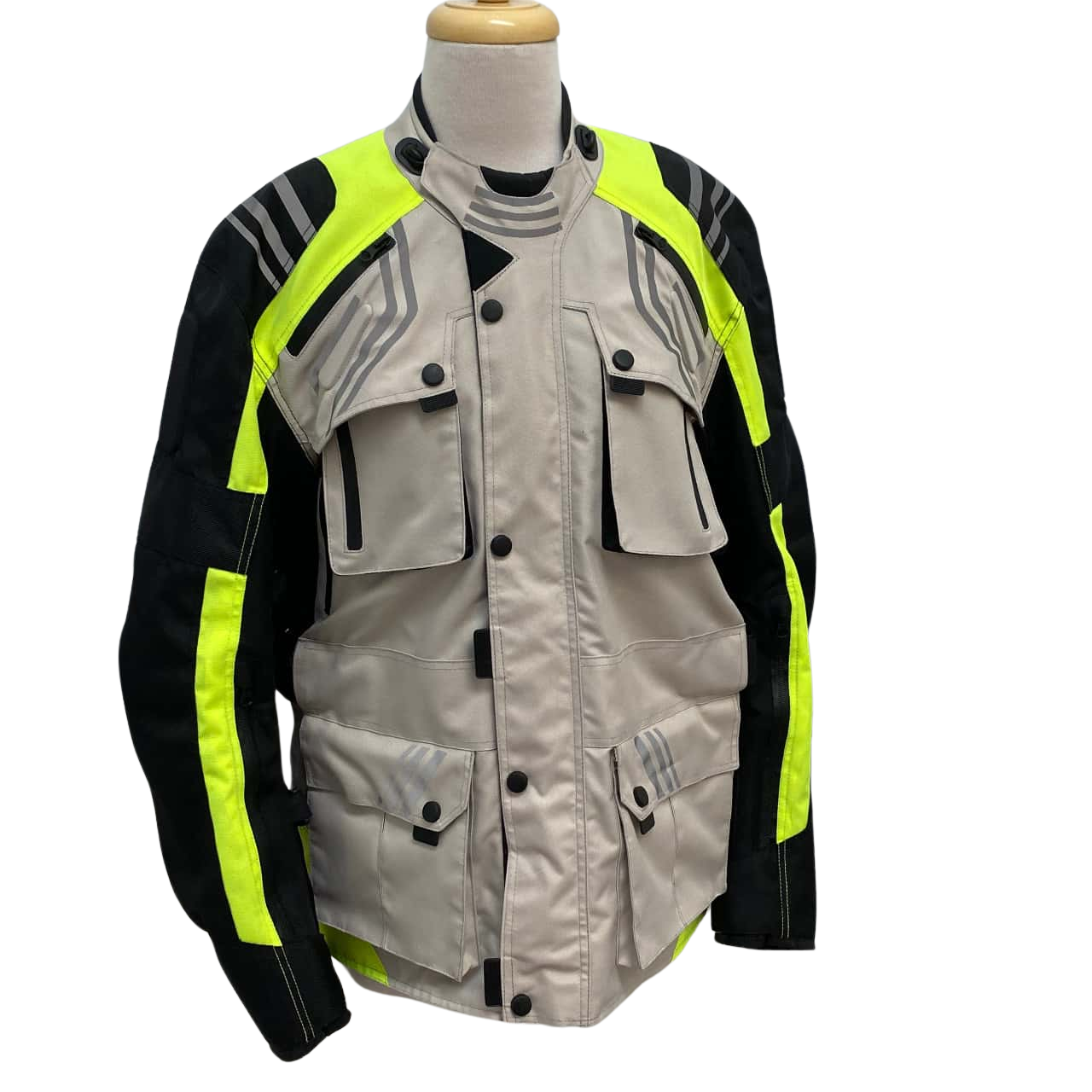 Hi Viz Waterproof Motorcycle Touring Jacket. Size M