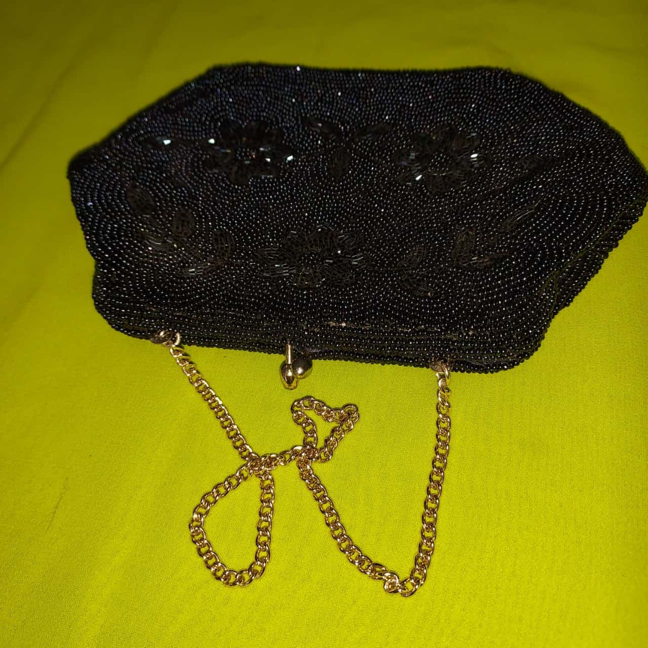 Vintage Made in Japan Small Beaded Handbag Top Handle Gold Hardware ...