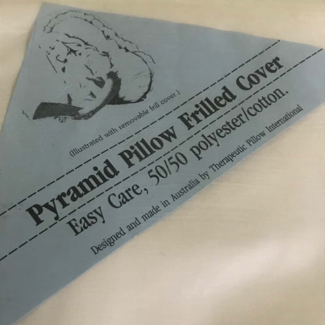 NWOT Pyramid Pillow Frilled Cover Cream Made In Australia OC1730943