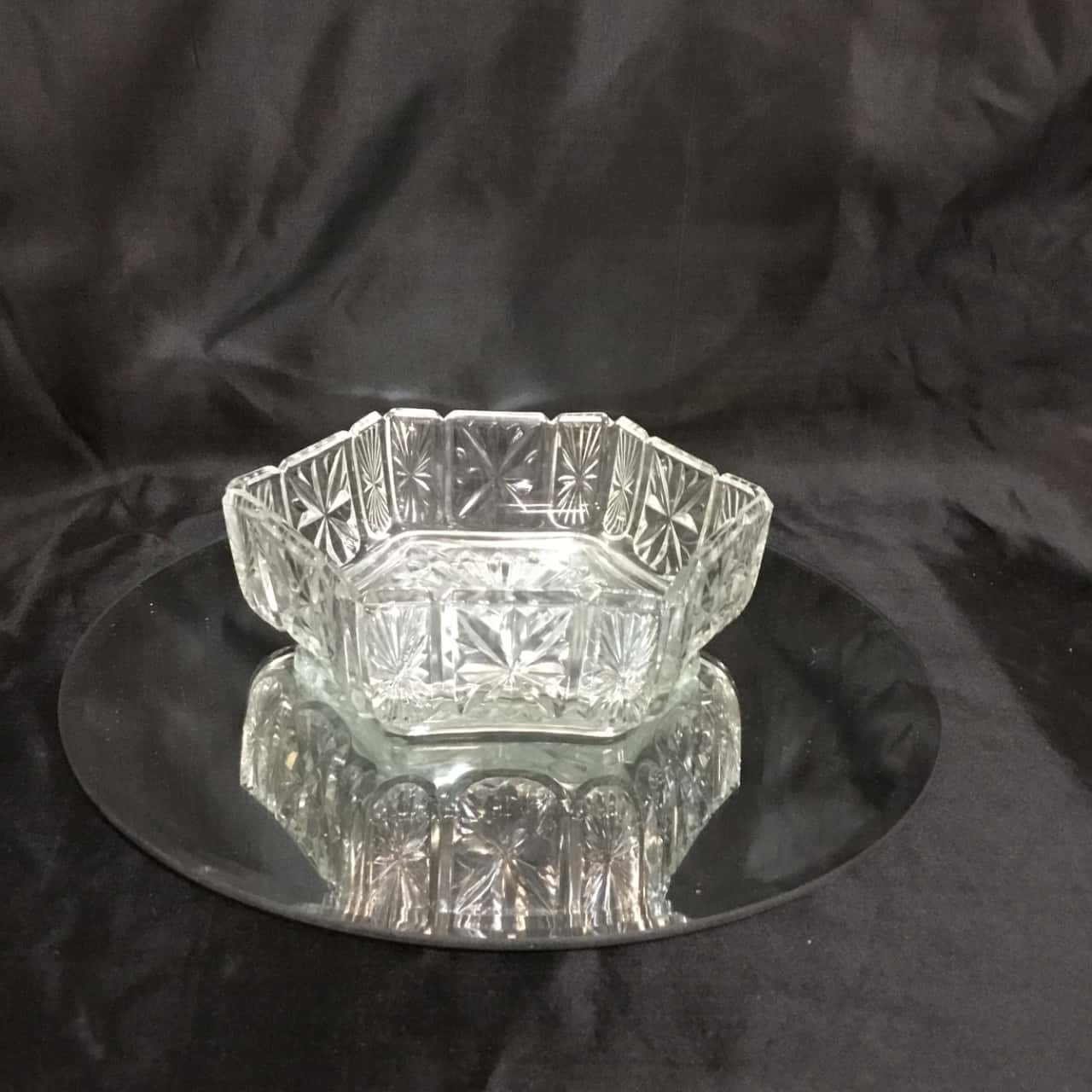 *LAST CHANCE* Vintage 1980’s Octagon Depression Clear Glass Bowl