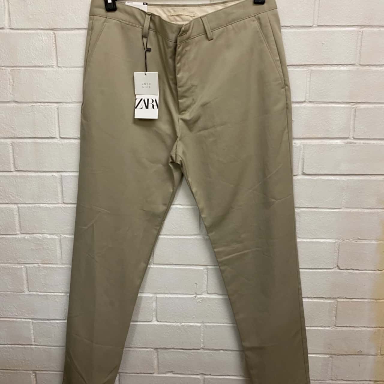 Zara Mens Size 42 Khaki Pants