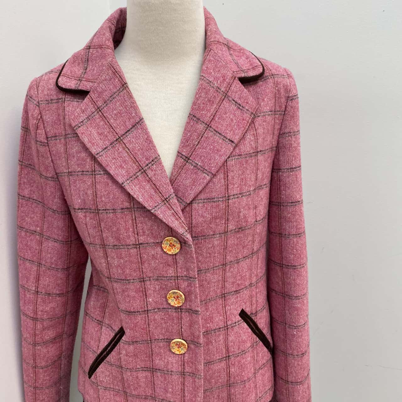 Joe Browns Pink Checked Blazer. Size 8