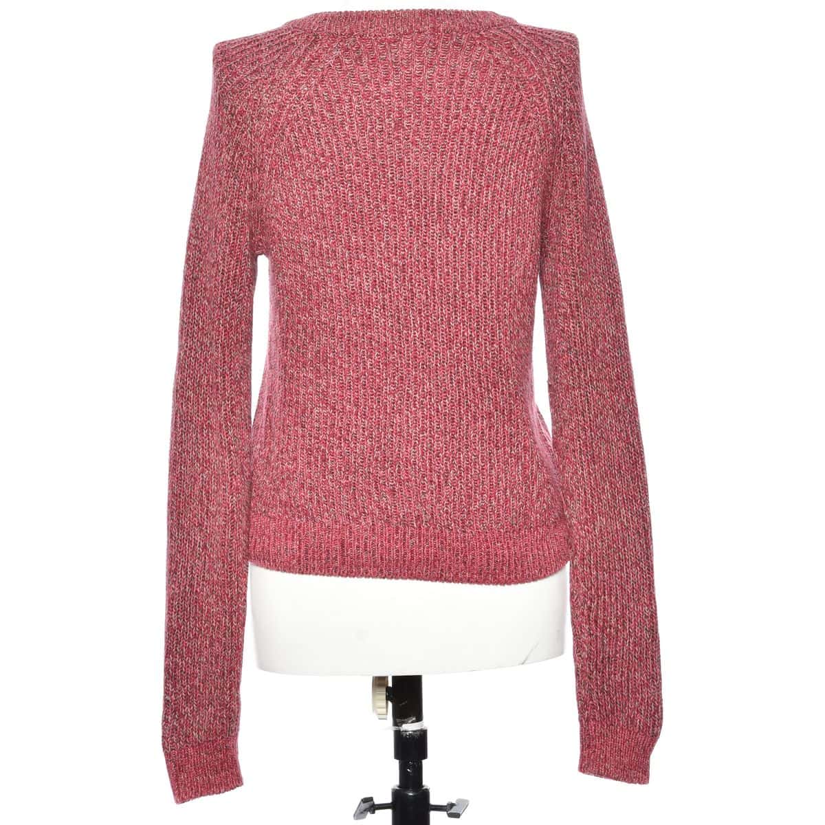 H&M Womens Size M Crew Neck Knit Maroon Jumper(s)