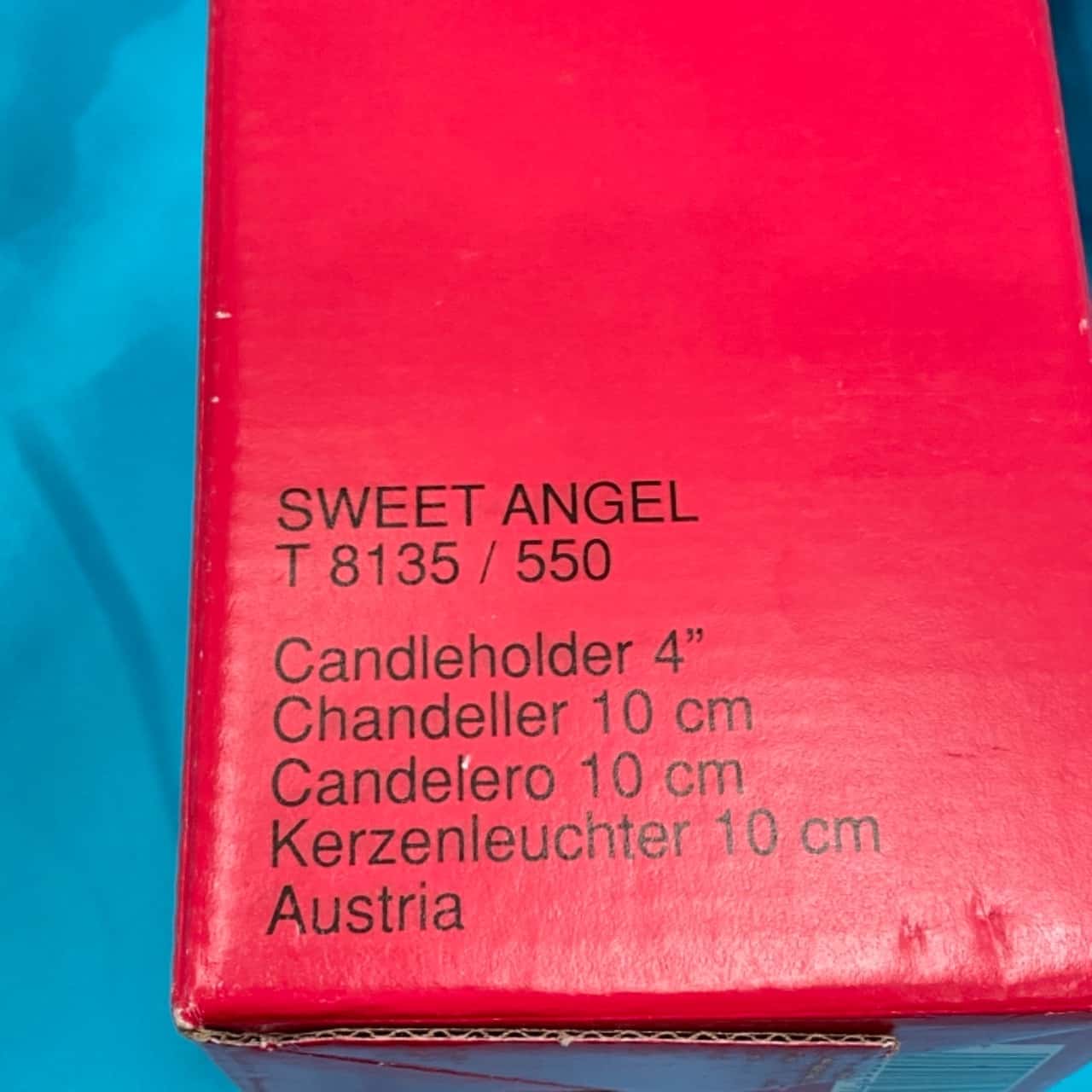 10cm Mikasa Crystal Clear Musical Sweet Angel Boy Cherub Glass Candle ...