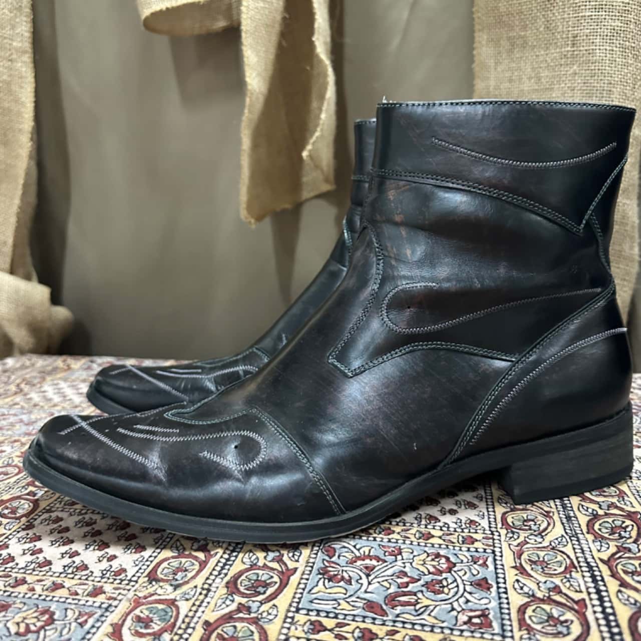 Julius Marlow Black Leather Boots Size 43(s)