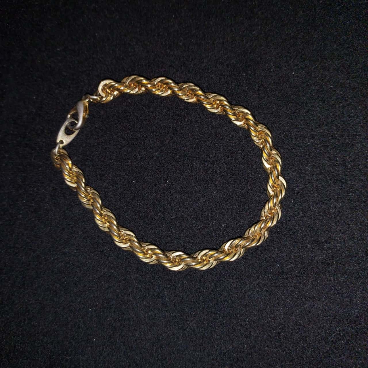 Gold Plate Bracelet Men's Chain Costume Jewellery Heavy 16g Modern ...
