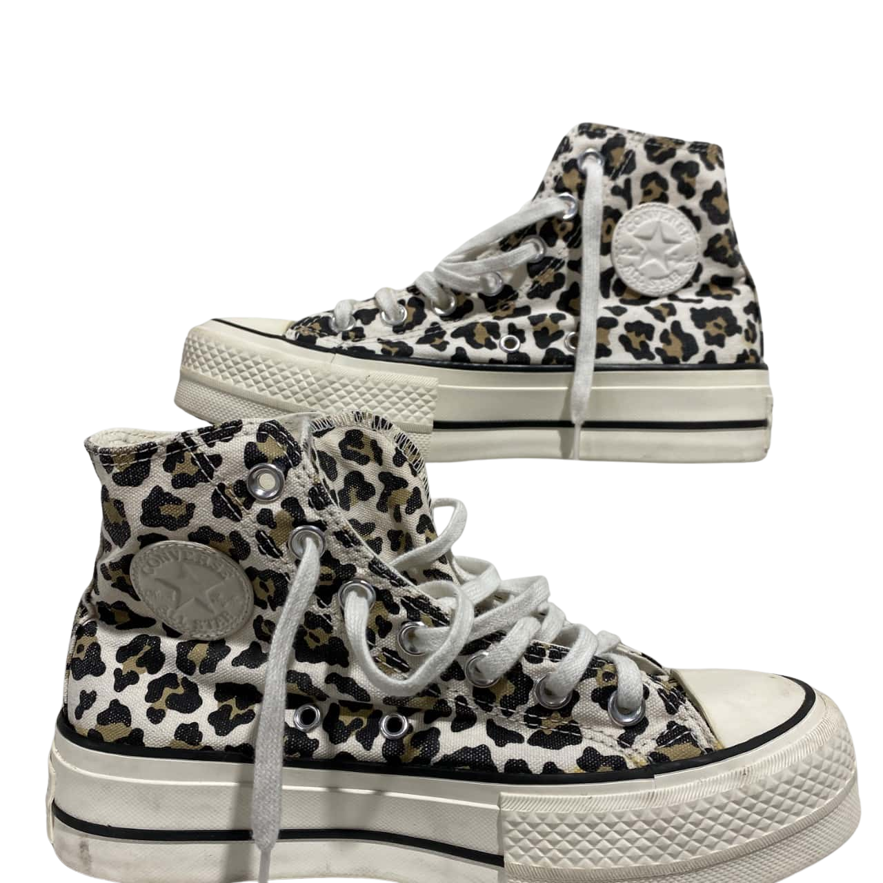 Converse Womens Size 36 / 6 Animal print / White High Top Platform Sneaker