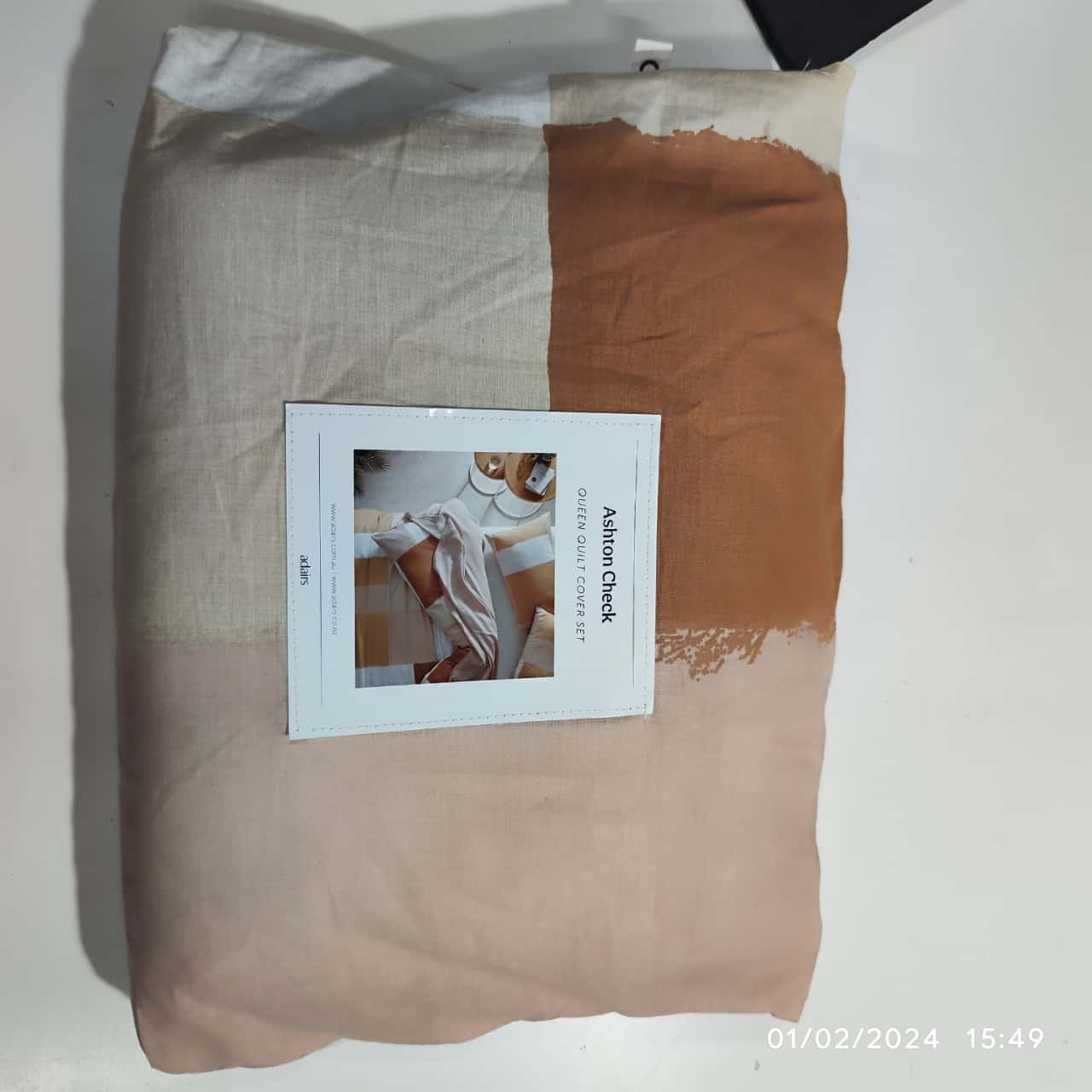 Ashton Check Queen Quilt Cover Set Adairs (s)