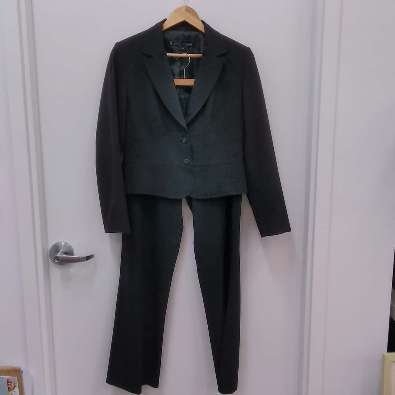 Women's Basque Black Formal Jacket & Trouser Set Size 12(s)