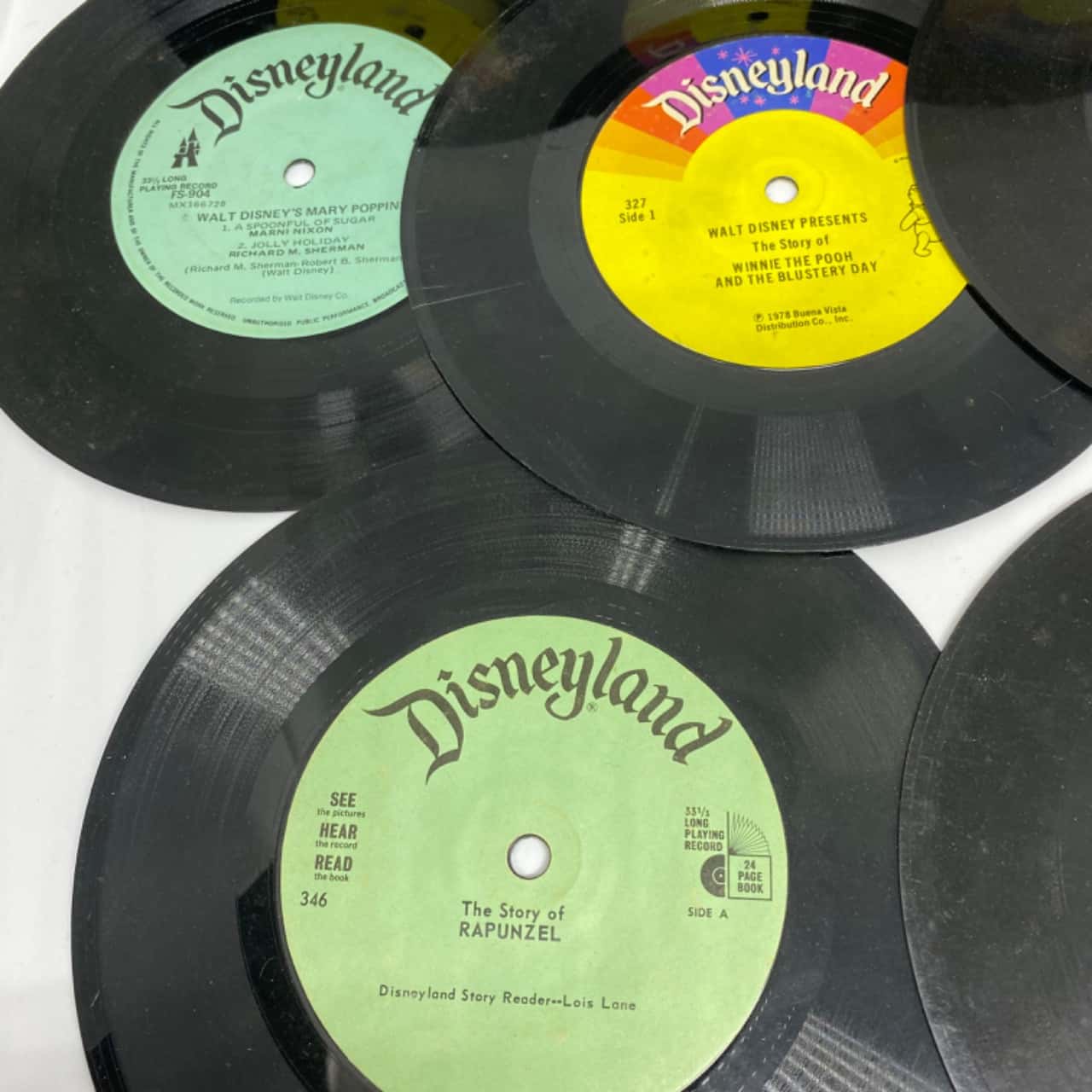 Disney collection of 45s vinyls x8 for kids. Varied condition (B8)(s ...