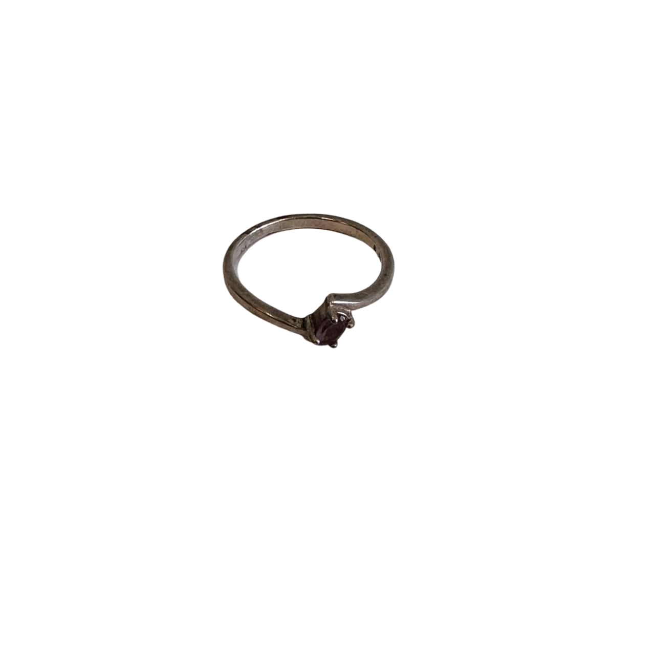 Women's 925 Hallmark Silver Ring with Purple Stone (s)