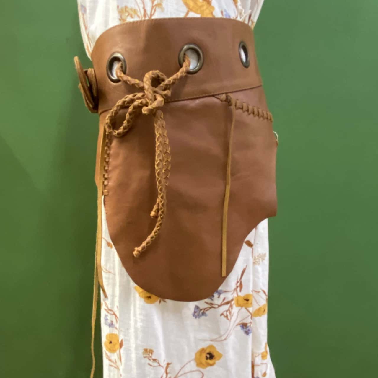 Brown Leather Tasseled Statement Belt(s)