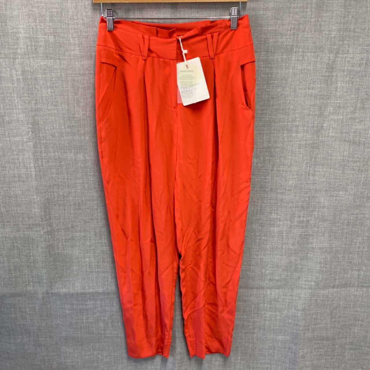 Veronica Maine Womens Red Silk Pants BNWT