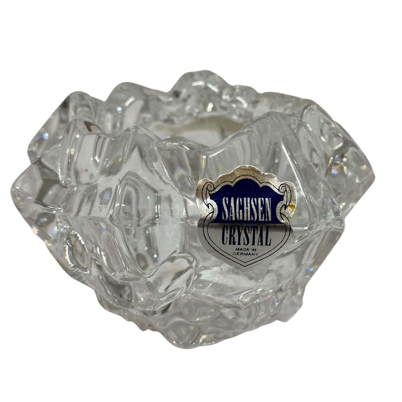 Saghsen Solid (722g) Crystal Candle Holder Made in Germany (s)