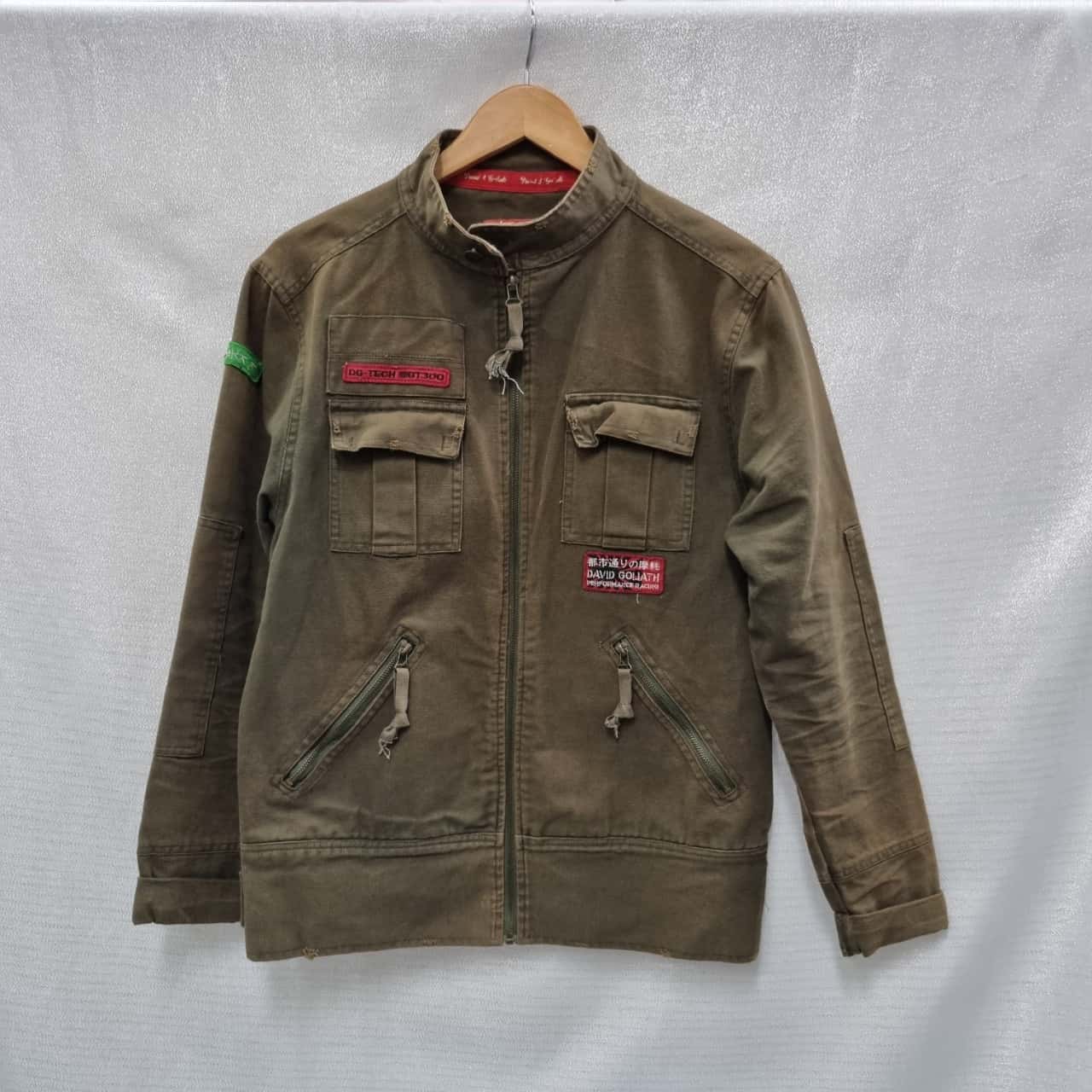 Vintage Wear David & Goliath Jacket Mens Size S Green (s)
