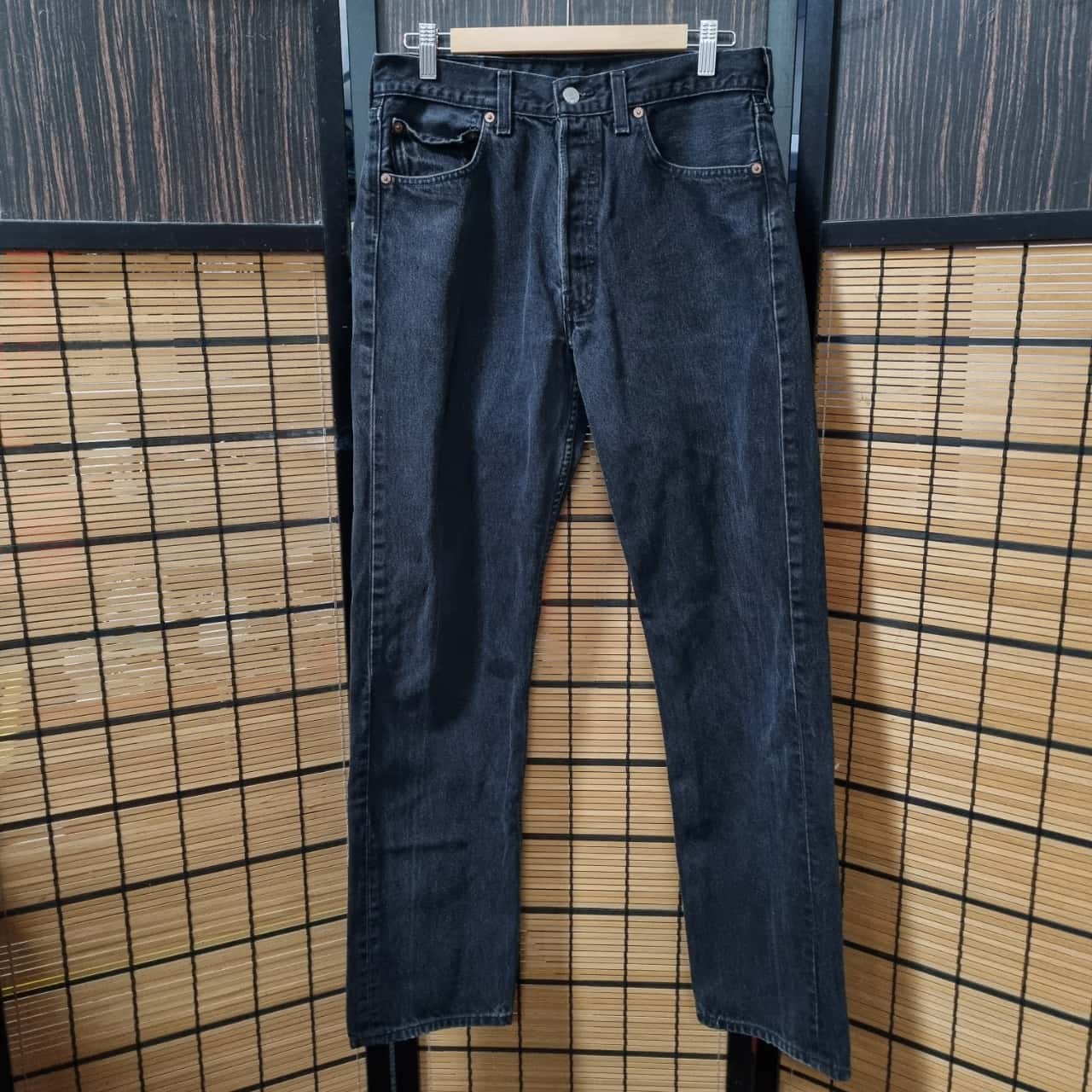 Levi's Button Up Fly 501 Jean's, W32 L32, Black