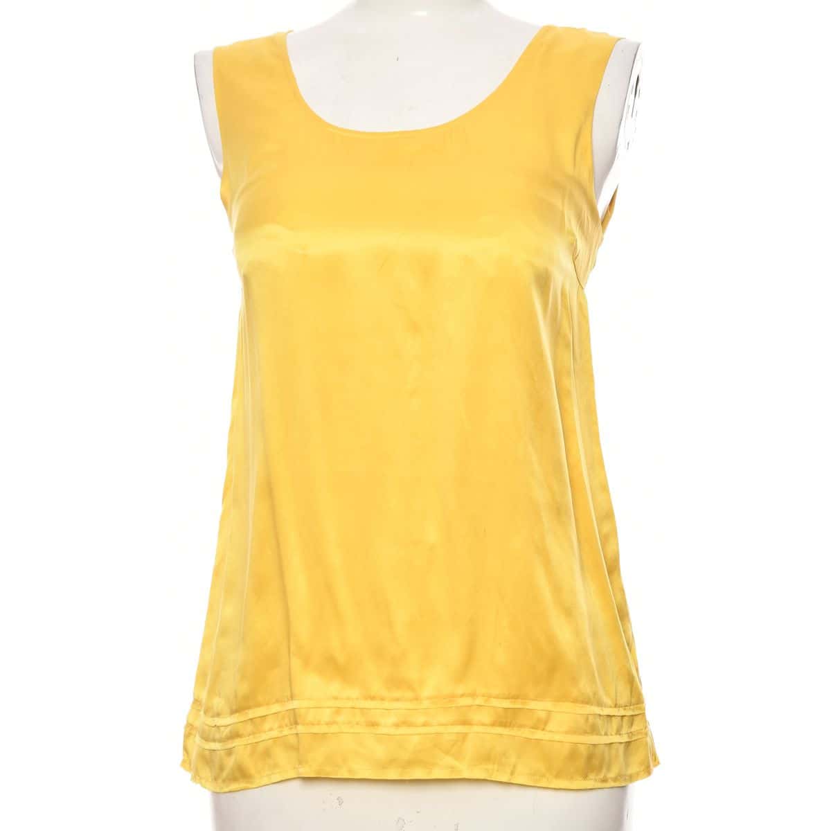 Barneys New York Women's Size M 100% Silk Tank Yellow (s)