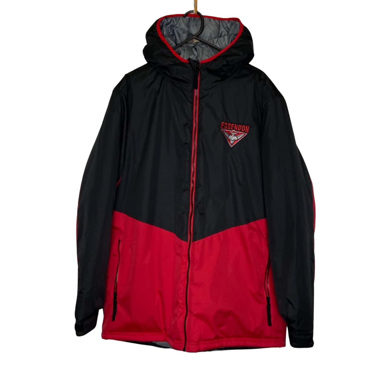 Essendon Football Club Mens Size M Front Zipper Game-Day Stadium Jacket ...