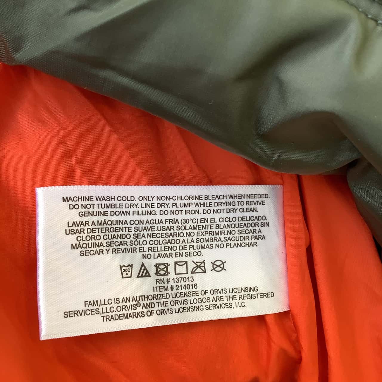 Orvis Mens Size XL Front Zipper Puffer Vest Jacket Army Green(s)