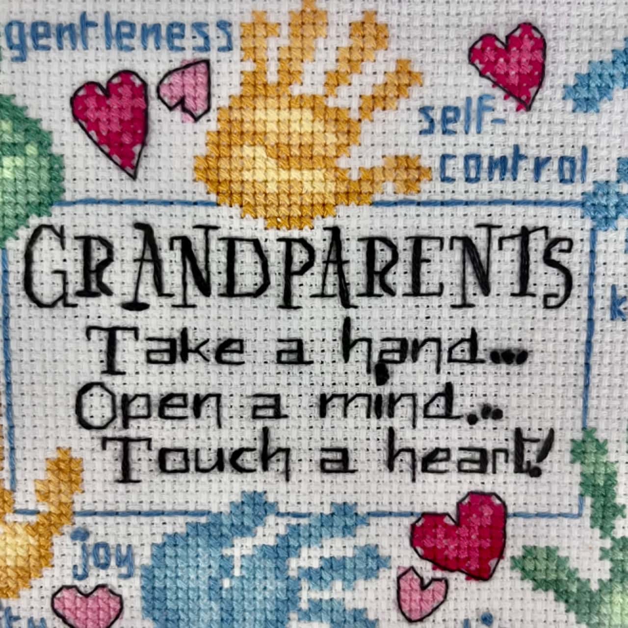 Grandparents Cross Stitch - Lovely Gift Idea! 18cm x 23cm (s)
