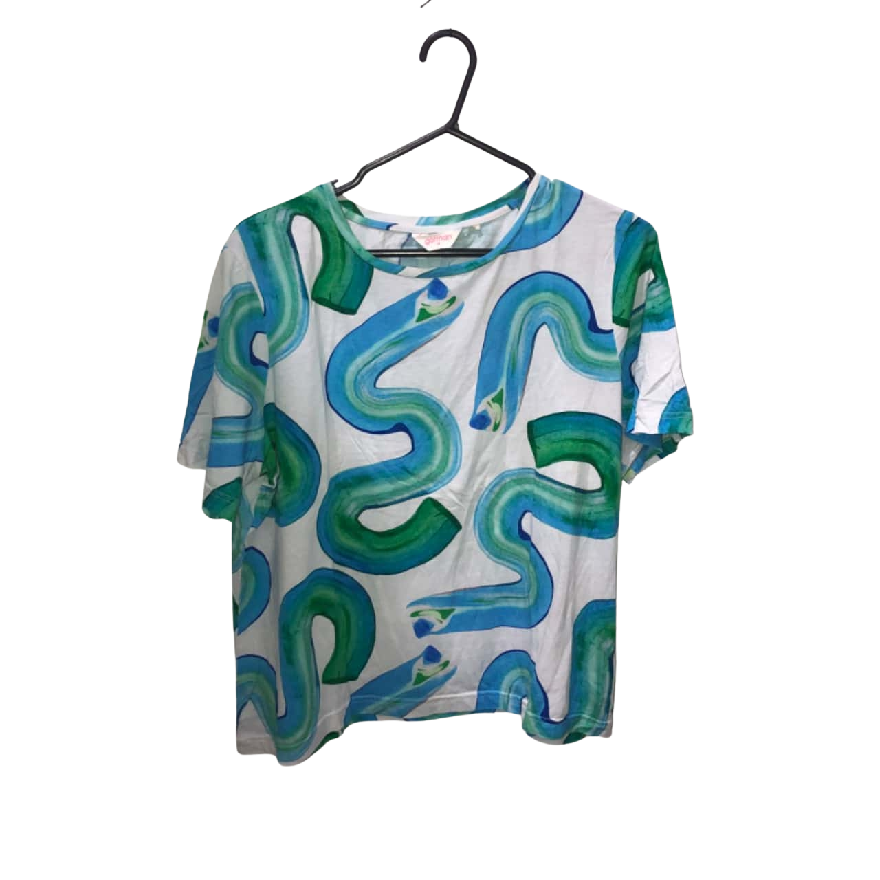 Gorman Blue/Green Swirl Top Size 14(s)