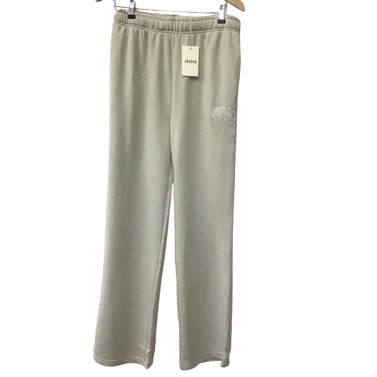 BRAND NEW Jaggad Ascot Wide Leg Trackpant Size L Stone Cotton Blend(s)