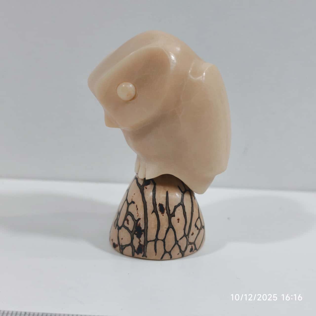 Vegetable Ivory Tagua Nut Carved Owl Decoration (s)