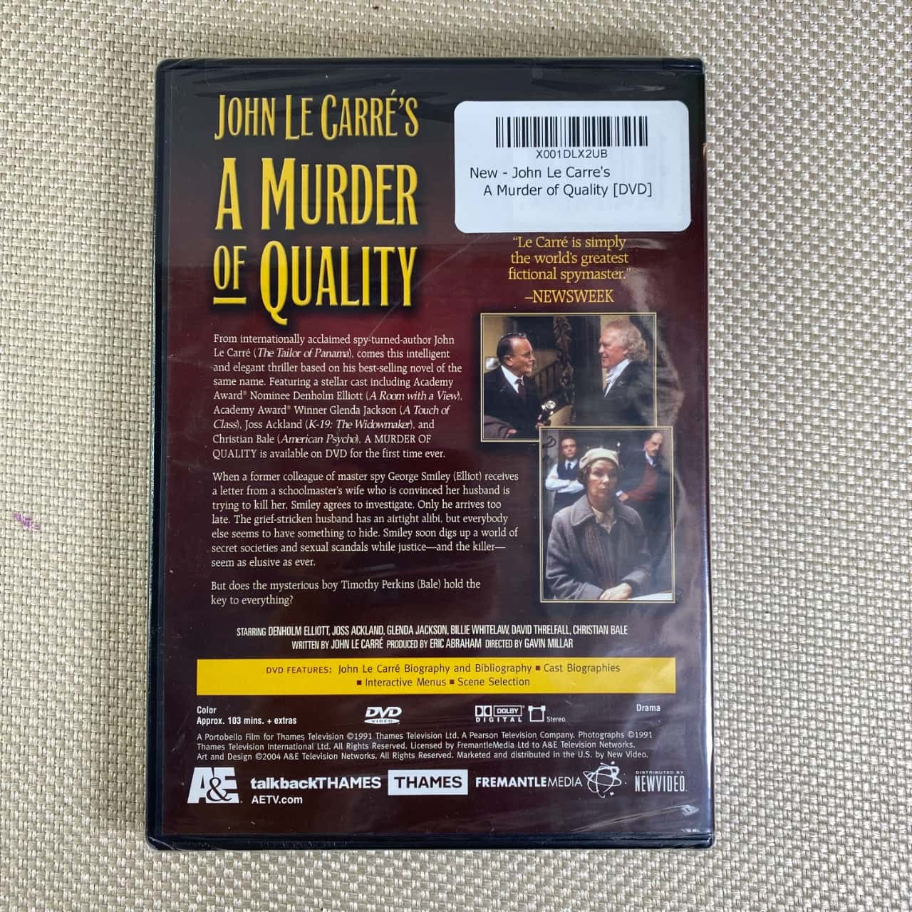 Classic Noir/Murder Mystery DvD Films, John Le Carre's 'A Murder of ...