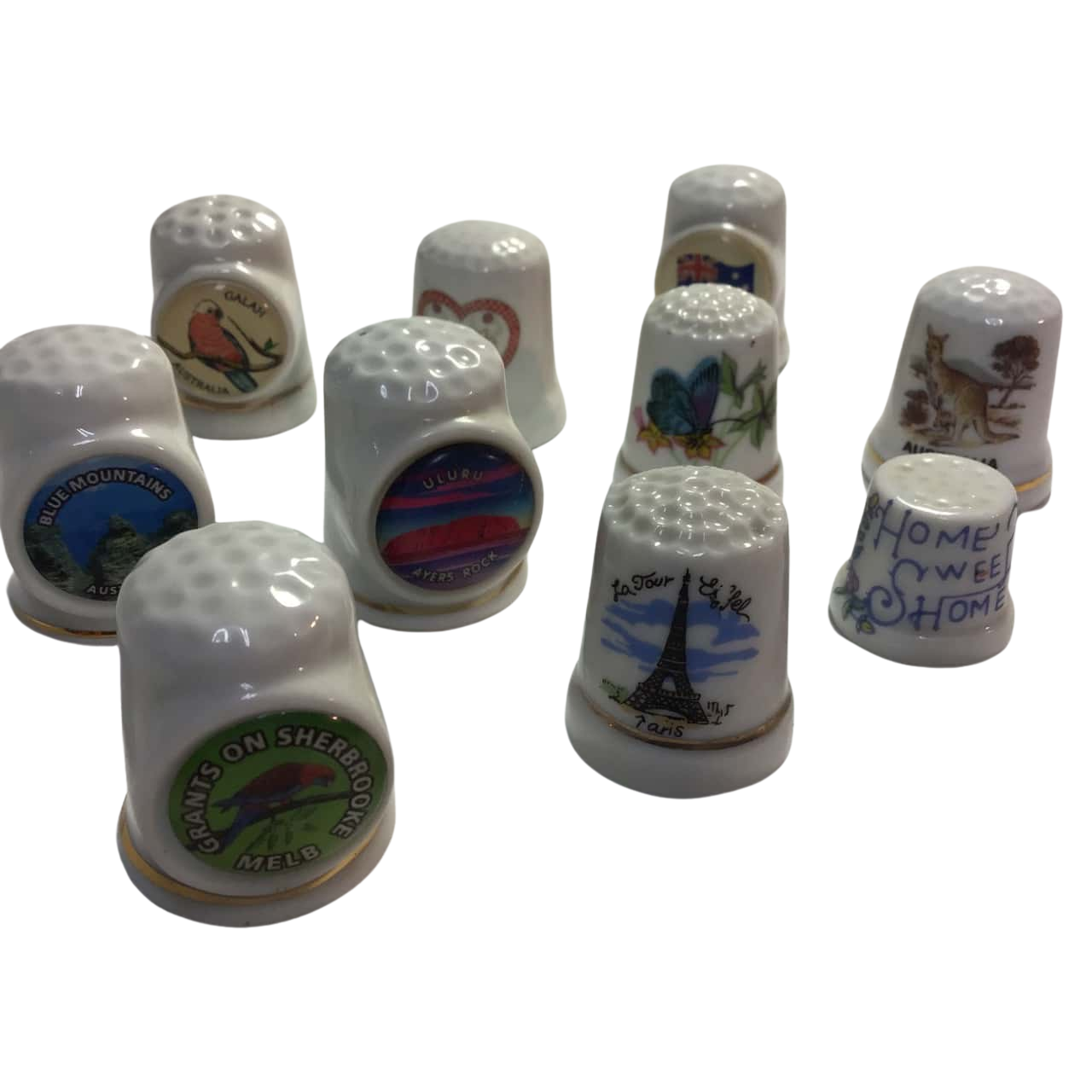 Vintage Porcelain Thimbles Collectable