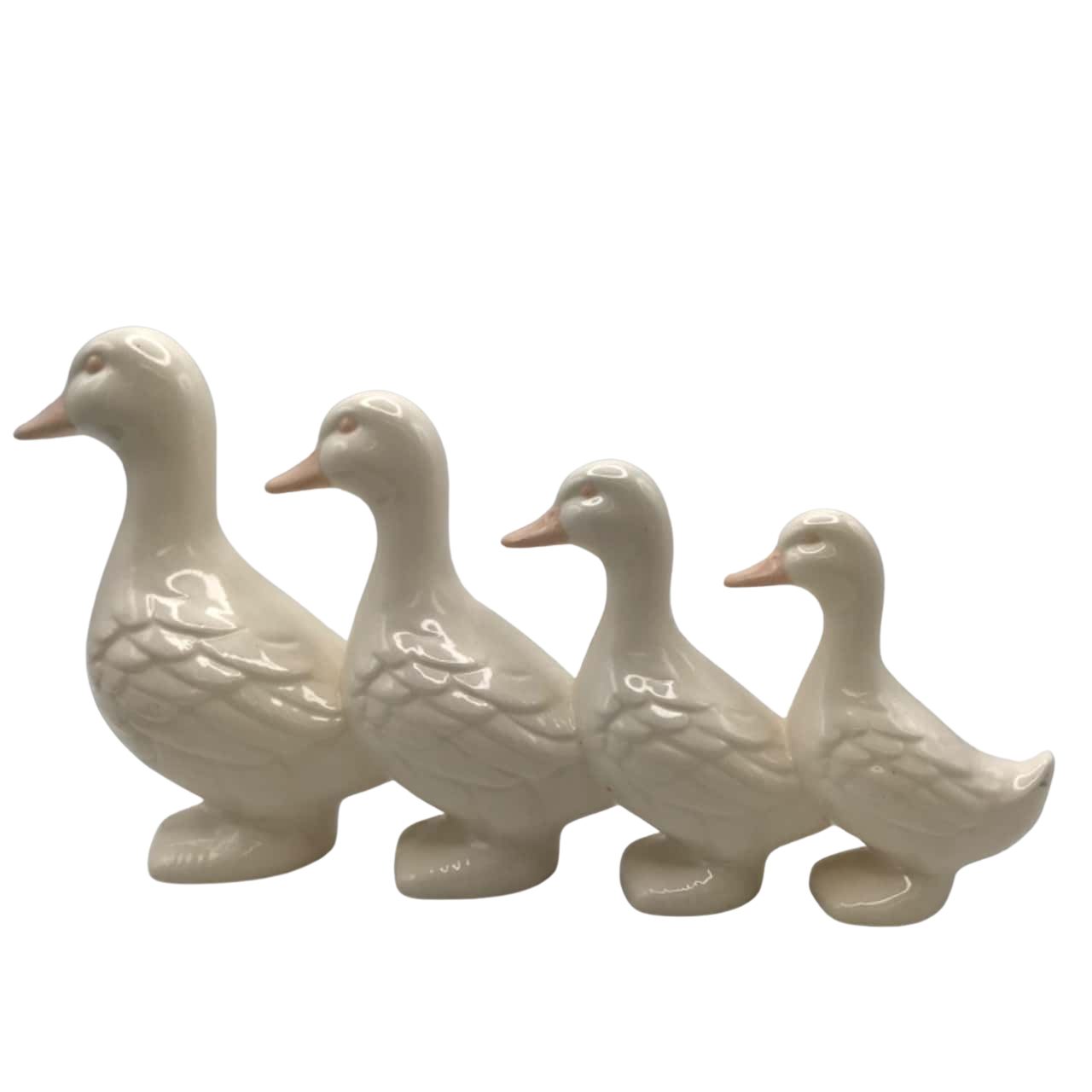Gorgeous Family of 4 Ceramic Ducks 11 cm - 15 cm(s)