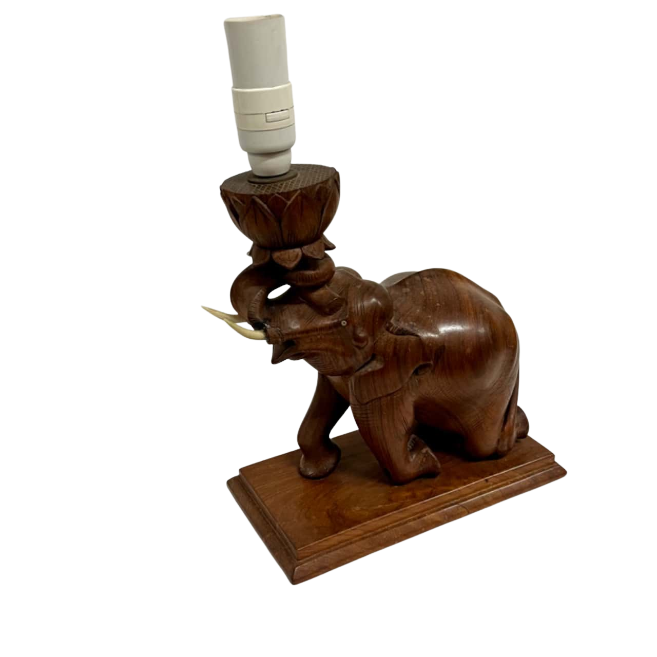 Gorgeous hand crafted wooden elephant/lamp(s)