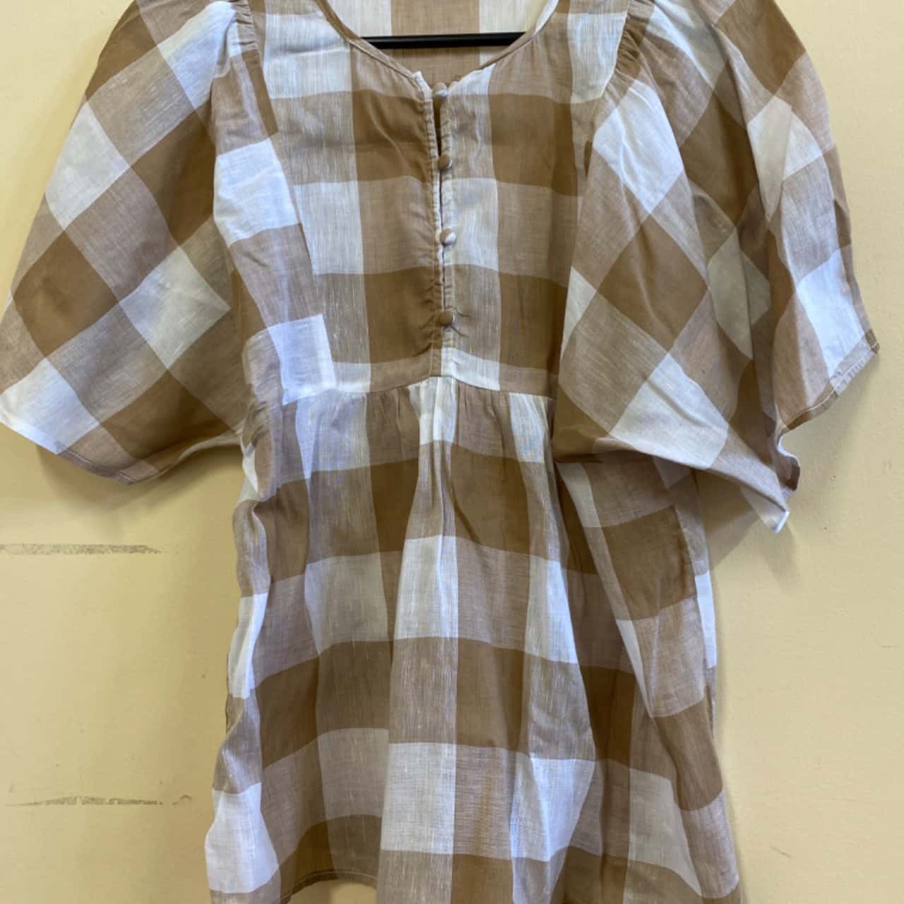 Zoe Kratzmann Womens Size 0 Short Sleeve Beige / Brown / White