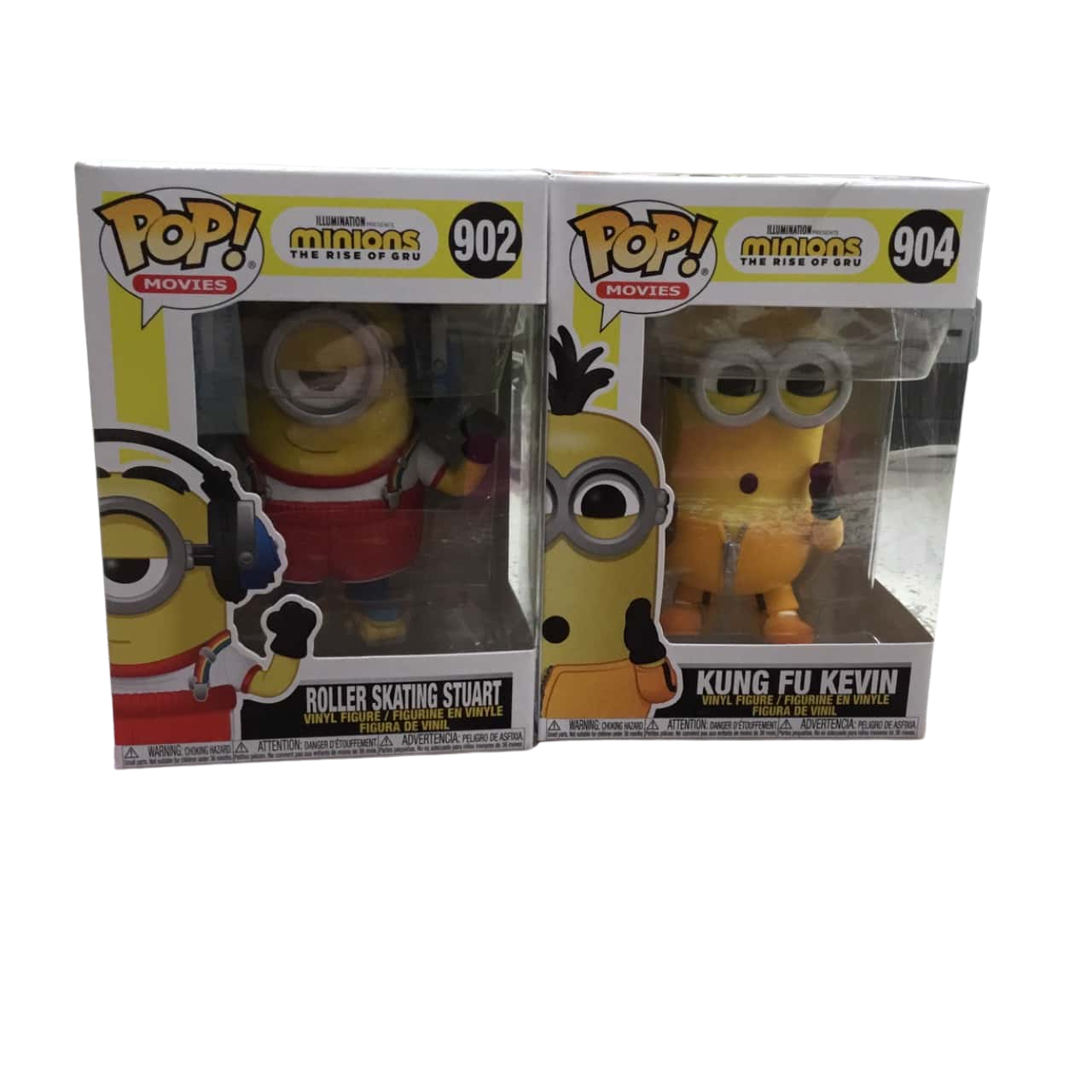 Funko Pop x 2 illumination Minions Movies - 904 Kung Fu Kevin & 902 ...