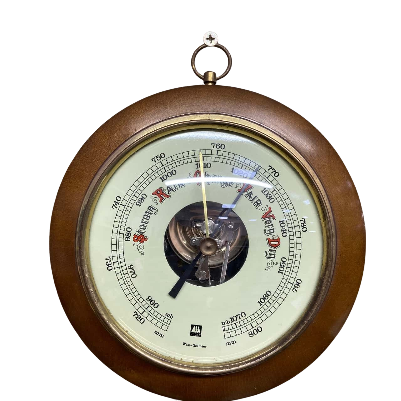 Vintage “Huger” barometer made in West Germany 180mm diameter