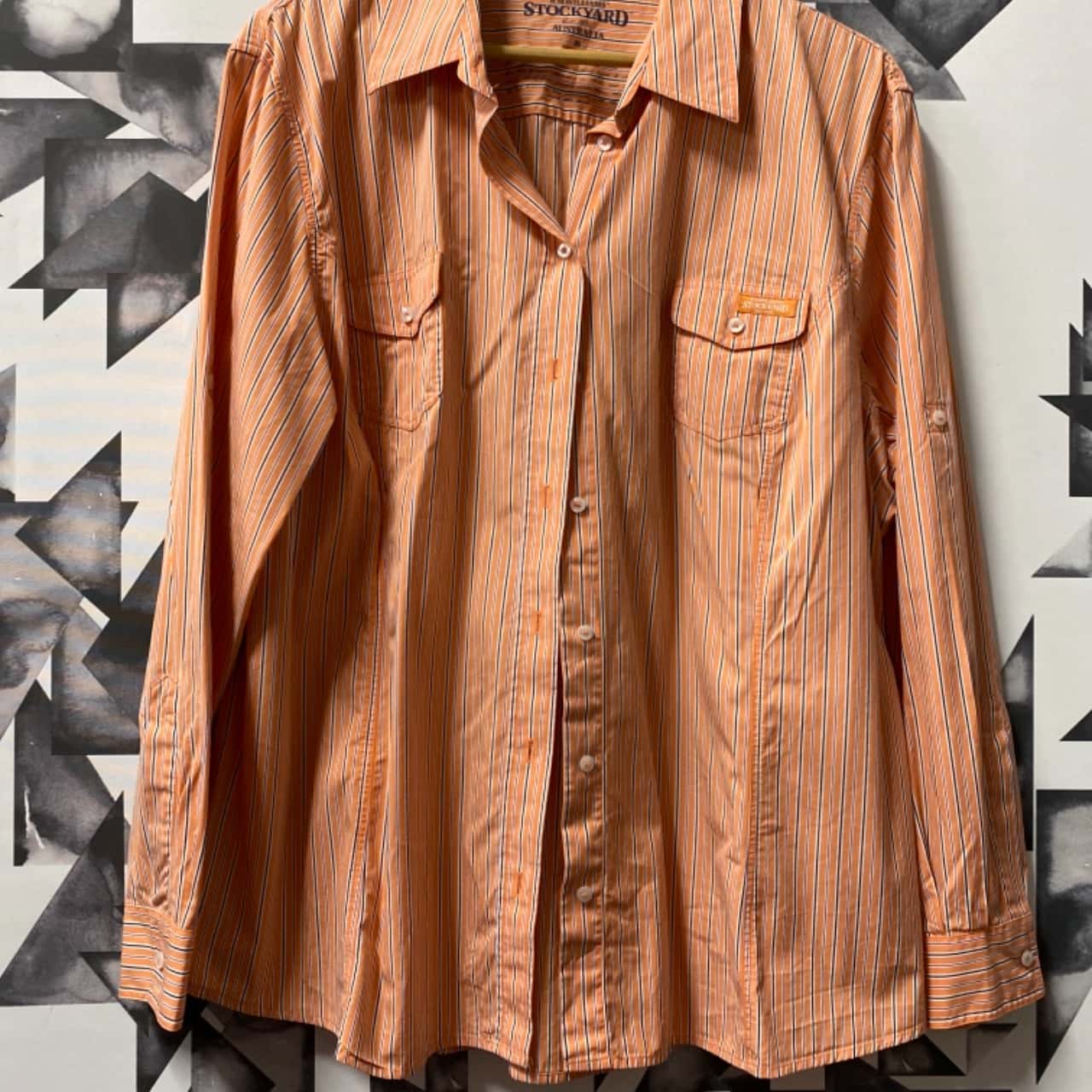 R.M. Williams Womens Size 20 Orange / Striped shirt