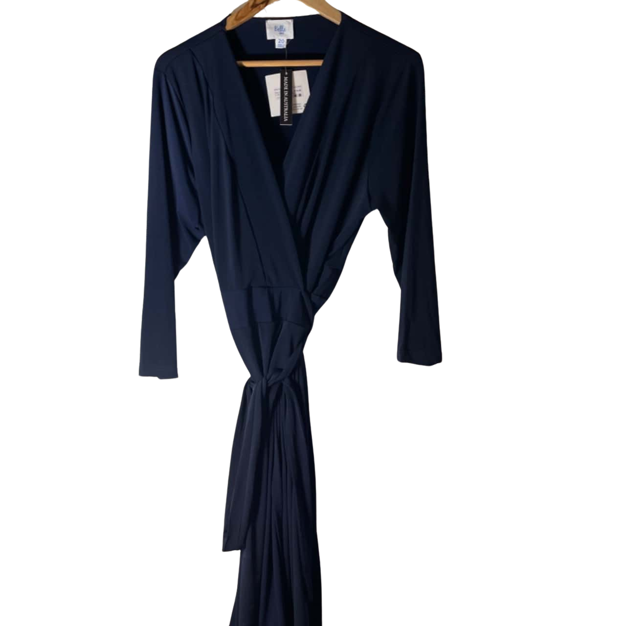 Womens Size 20 Wrap Dress Blue Navy Blue New