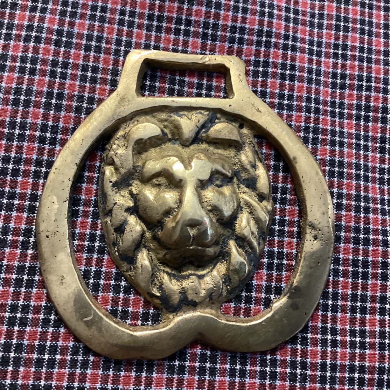 Lion's Head Vintage Brass Horse Buckle