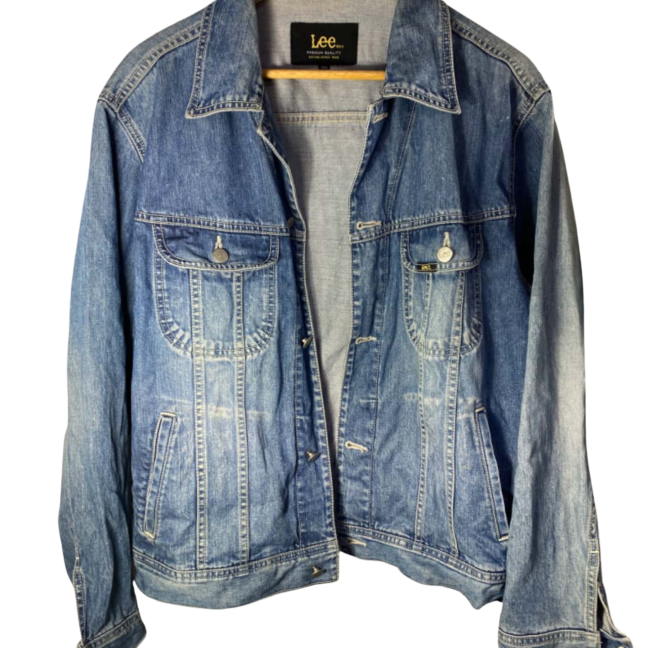 Lee Mens Size 100/L Denim Jacket Blue (s)