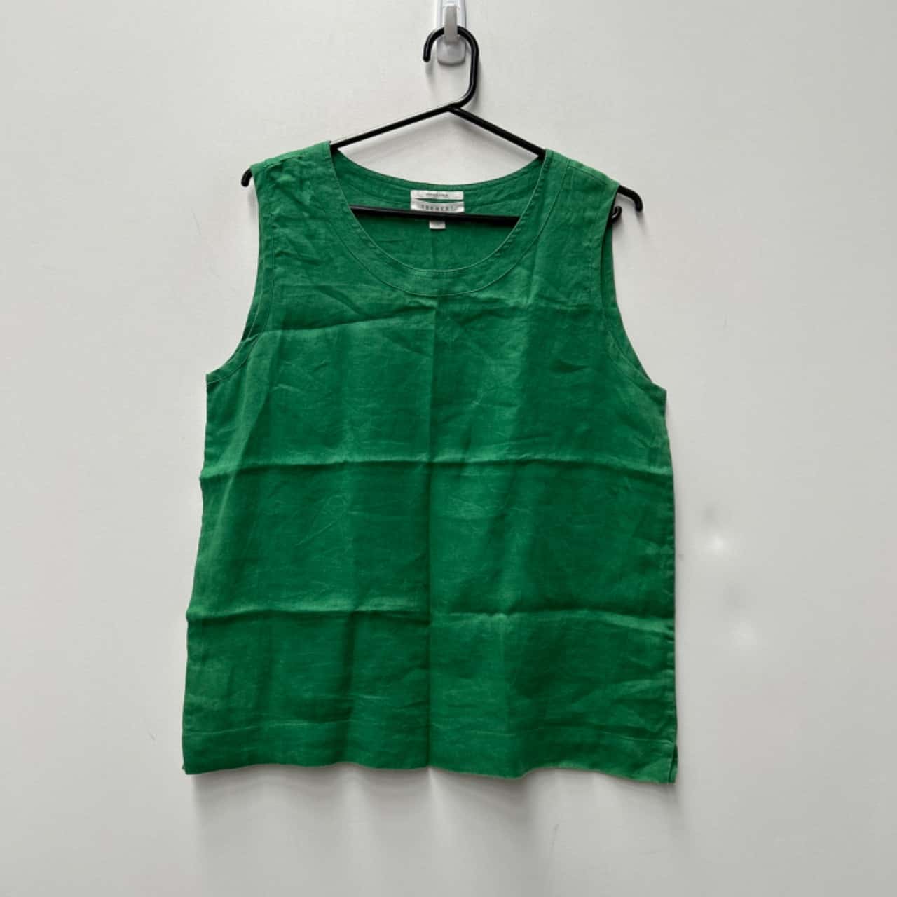 Trenery Size M Green Linen Top