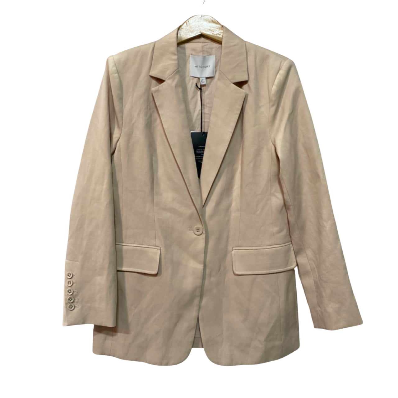 Women’s Witchery Size 12 Soft Pink Linen-blend Blazer, BNWT(s)