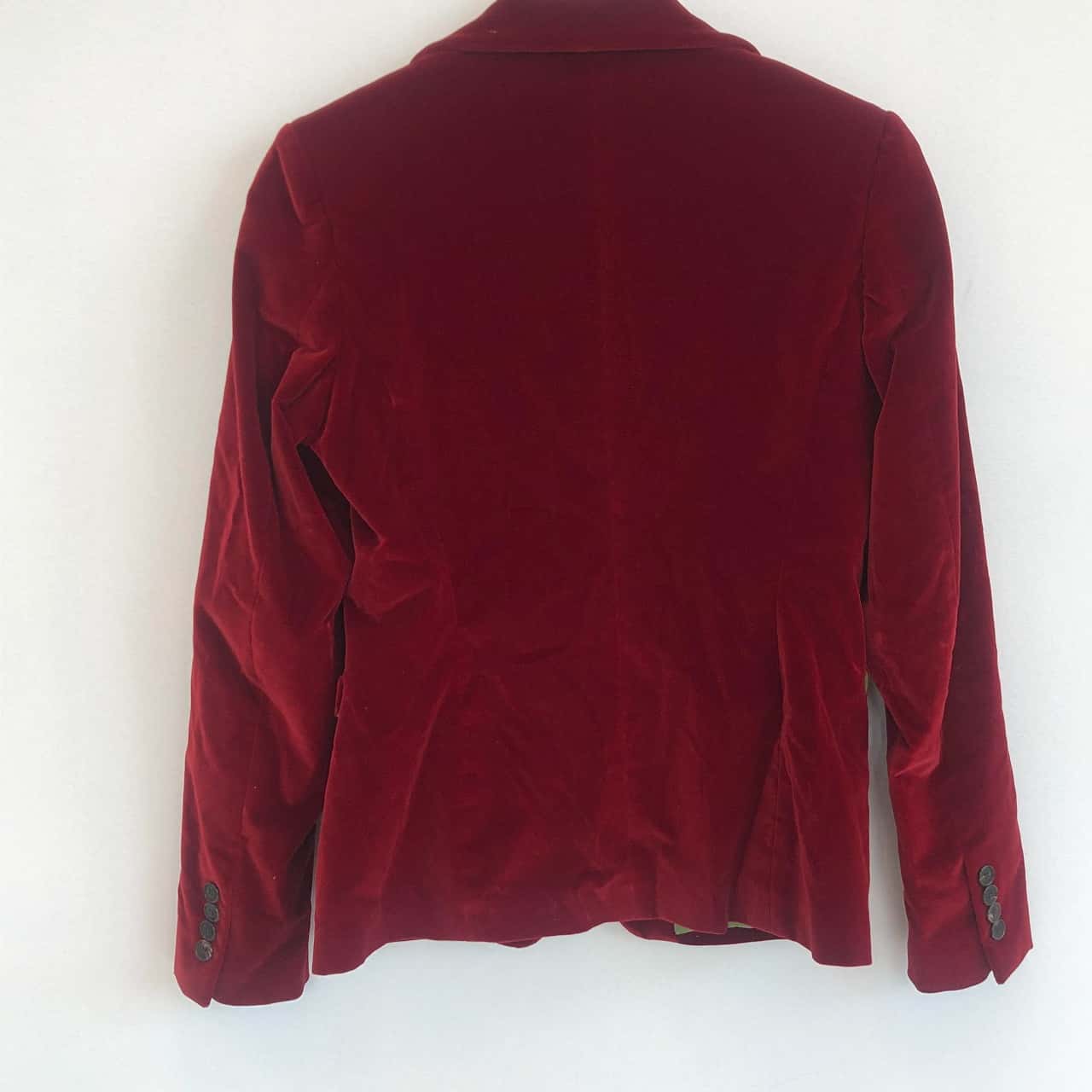 Arthur & Fox Red Velour Blazer (s)